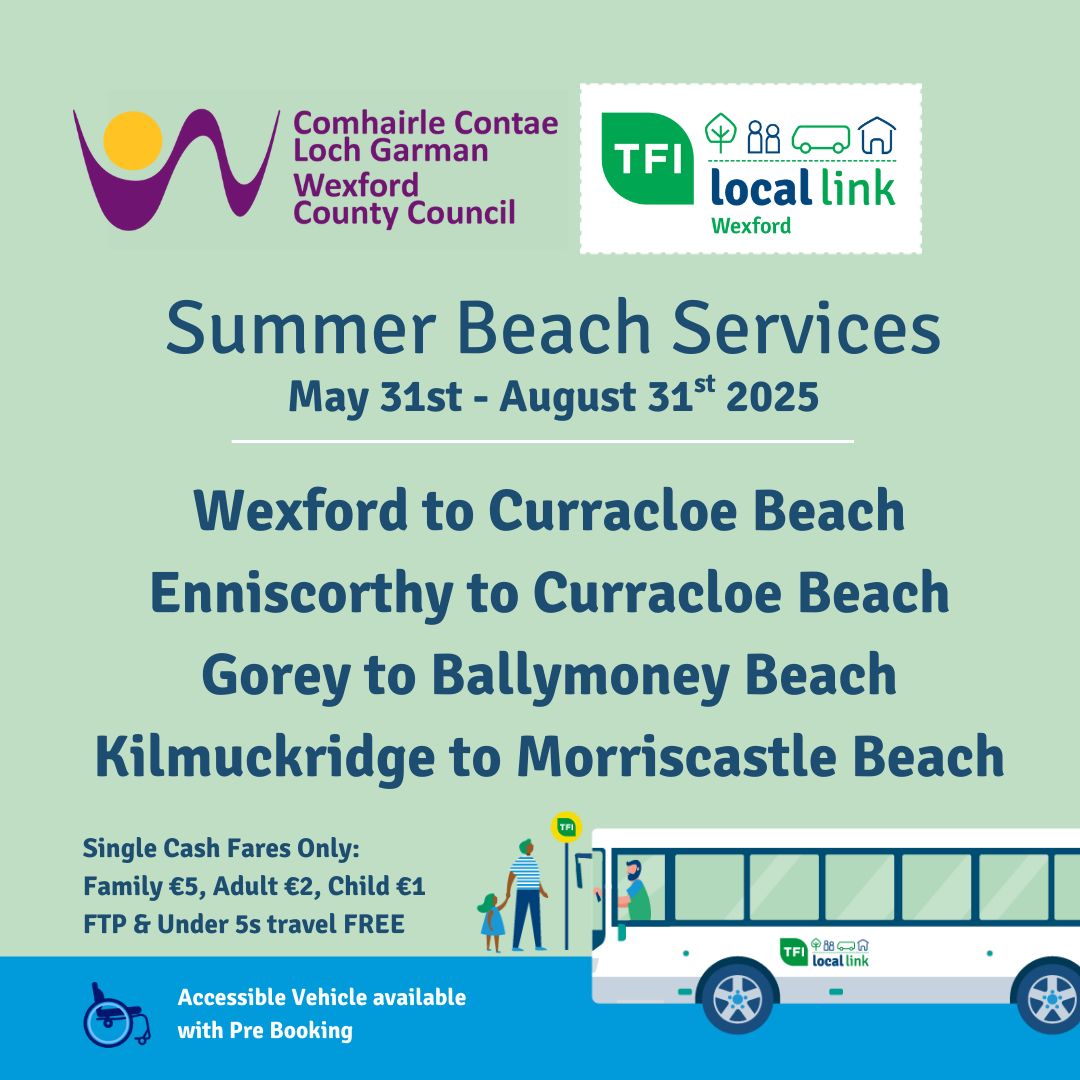Beach Bus services 2025 | Wexford County Council